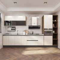 China Highend Classic Pvc Removable Kitchen Cabinets Highly by with Quartz Stone Countertop for sale