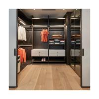China Modern PANEL Wood Style Walk-in Bedroom Wardrobe Closet for European Home Design for sale