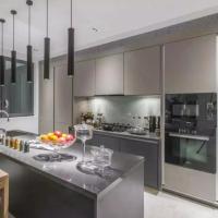 China Waterproof Gray YALIG Glass Panels Handles for Kitchen Cabinet Replacement Advantage for sale