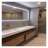 China Create A Modern Look In Your Bathroom With Plywood Wall Vanity Cabinet And Led Mirror for sale