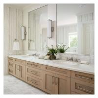 China Create A Modern Look In Your Bathroom With Plywood Wall Vanity Cabinet And Led Mirror for sale
