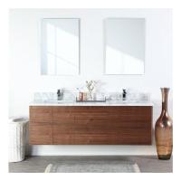 China Modern Hotel Bathroom Vanity Cabinet with Solid Wood Construction and Lacquer Finish for sale
