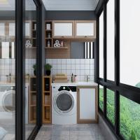 China Waterproof Laundry Storage Cabinet with 3D Design 2D Shop Drawing Support from YALIG for sale