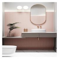 China Yes Countertop Italian Designed Bathroom Vanity with Handle-Free Design and Stone Sink for sale