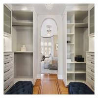 China Contemporary Design Black Glass Door Panel Solid Wood Bedroom Wardrobe for Apartment for sale