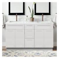 China Shaker Style Solid Wood Bathroom Vanity Cabinet with Lacquer Surface Treatment and Sink for sale