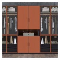 China Elegant Glass Wardrobe With Led Light For Customer's Drawings Advantage Wooden Wardrobes for sale
