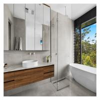 China Apartment Bathroom Vanity Combo with Mirror Customized Waterproof Modern Cabinets for sale