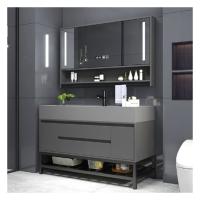 China Apartment Bathroom Vanity with Customized Glossy Finish and Lacquer Door Panel for sale