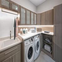 China YALIG Laundry Outdoor Cabinet Set Customized Home Furniture Laundry Cabinets with Optional Basin for sale