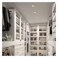 China Stylish Walk-in Closets Lighting Design Black Glass Door Panel with Foldable Panels for sale