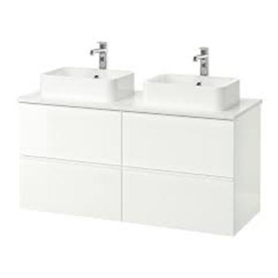 China Customizable White Floating Bathroom Vanity with Faux Marble Top in EUROPEAN Design Style for sale