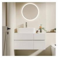 China Customizable White Floating Bathroom Vanity with Faux Marble Top in EUROPEAN Design Style for sale