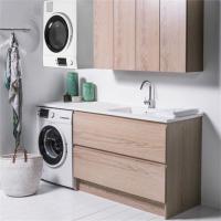 China Custom Color YALIG Modern Laundry Cabinet Vanity Closet with Optional Sink and Basket for sale
