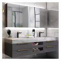 China Artificial Quartz Top Wall Mounted Vanity in EUROPEAN Design Style for Apartment Design for sale
