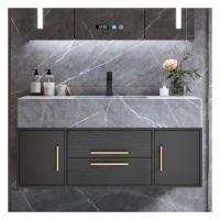 China Artificial Quartz Top Wall Mounted Vanity in EUROPEAN Design Style for Apartment Design for sale
