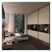 China Metal Sliding Closet Doors for End Design European Style Solid Wood Wardrobe in Black for sale