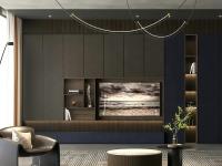 China 2022 Home Interior Wall Decorating Ideas Modern Living Room Wood PANEL TV Cabinet Design for sale