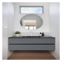 China Minimalist Wooden Bathroom Cabinet with Matte Lacquer Coating and Customizable Design for sale