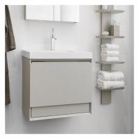 China Minimalist Wooden Bathroom Cabinet with Matte Lacquer Coating and Customizable Design for sale