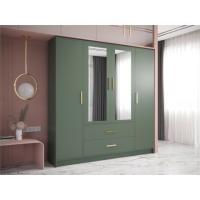 China Modern Design Custom Clothes Wardrobe with Black Glass Door Panel and Mirror Lacquer for sale