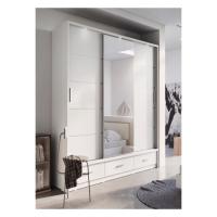 China Modern Design Custom Clothes Wardrobe with Black Glass Door Panel and Mirror Lacquer for sale