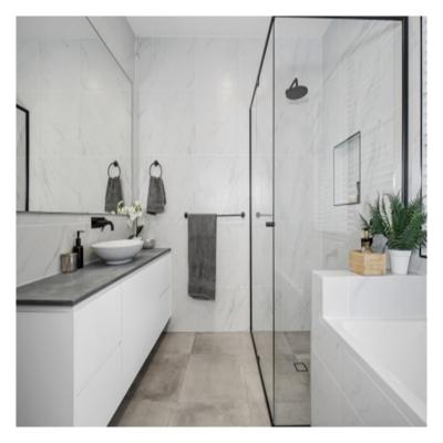 China Customized Color High Gloss Acrylic Bathroom Cabinet with Double Sink and Wall Mount for sale