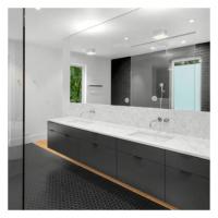 China Customized Color High Gloss Acrylic Bathroom Cabinet with Double Sink and Wall Mount for sale