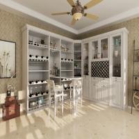 China 18mm Particle Board Glass Dining Room Cabinet with Modern Design and PANEL Wood Style for sale