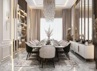 China 18mm Particle Board Glass Dining Room Cabinet with Modern Design and PANEL Wood Style for sale