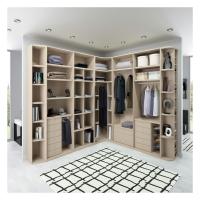 China European Solid Wood Walk In Closet Cabinets Customized for Home Bedroom Set Furniture for sale