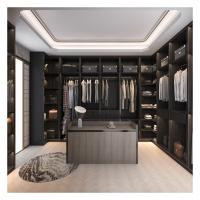 China Custom Bedroom Furniture Modern-Style Wooden Walk In Wardrobe Closet with Foldable Design for sale