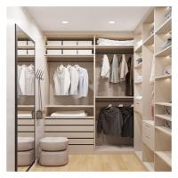 China Custom Bedroom Furniture Modern-Style Wooden Walk In Wardrobe Closet with Foldable Design for sale