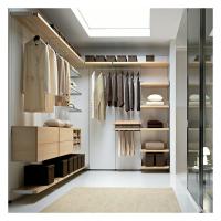 China Customized Wooden Modern Walk In Wardrobe with High End Lacquer Panel Storage Solution for sale