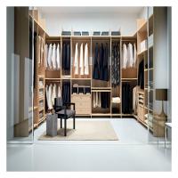 China Customized Wooden Modern Walk In Wardrobe with High End Lacquer Panel Storage Solution for sale