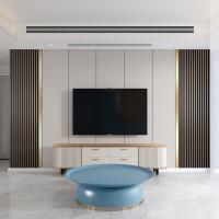 China Wood Style PANEL Living Room TV Unit and Coffee Table Set for Apartment Entertainment for sale