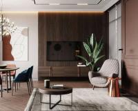 China Wood Style PANEL Living Room TV Unit and Coffee Table Set for Apartment Entertainment for sale