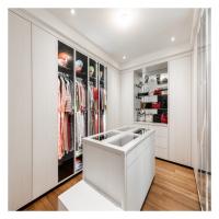 China Bedroom Furniture Customized Modern Minimalist Glossy Lacquer Wooden Walk in Closet for sale