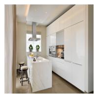 China White Glossy Solid Wood Cabinets Cabinet Type Modular Kitchen Cabinets CAD/3D Freely for sale