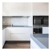 China White Glossy Solid Wood Cabinets Cabinet Type Modular Kitchen Cabinets CAD/3D Freely for sale
