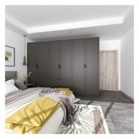China Solid Color Matte Lacquered Bedroom Plywood Wardrobe for Apartment Home Furniture for sale