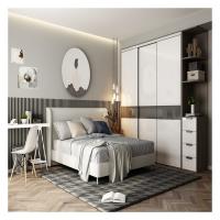 China Solid Color Matte Lacquered Bedroom Plywood Wardrobe for Apartment Home Furniture for sale