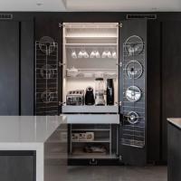 China Kitchen Pantry Cabinets with Quartz Stone Countertop and Drawer Basket by YALIG 2024 for sale