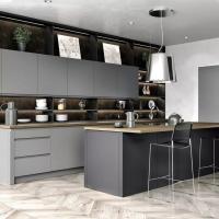 China Kitchen Pantry Cabinets with Quartz Stone Countertop and Drawer Basket by YALIG 2024 for sale