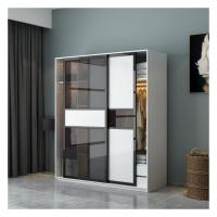 China Supermarket Wardrobe Storage Cabinet with Customized Glass Sliding Door Functionality for sale