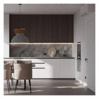 China Full Bullnose Countertop Edging Black Matte Lacquer Finish Solid Wood Modular Cabinet for sale