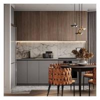 China Full Bullnose Countertop Edging Black Matte Lacquer Finish Solid Wood Modular Cabinet for sale
