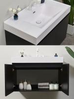 China Customized Width E1 Environment Standard Modern Design Wall Hung Bathroom Floating Vanity for sale