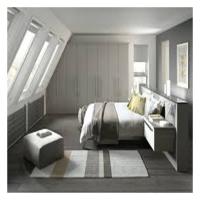 China Wooden Stylish Minimalist Dark Lacquer Matte Modern Bedroom Wardrobe With Pull Out Doors for sale