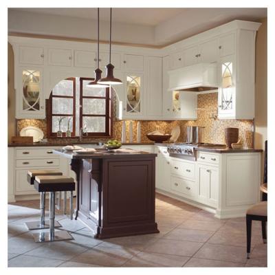 China Kitchen Carcass Material E1 Particleboard American Style Custom Design Kitchen Cabinet for sale